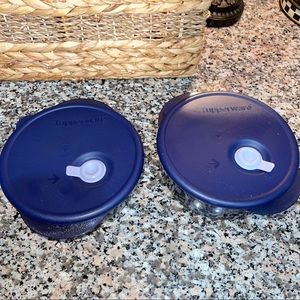 Tupperware | Kitchen | Tupperware Set Of Two Crystal Wave Microwaveable ...